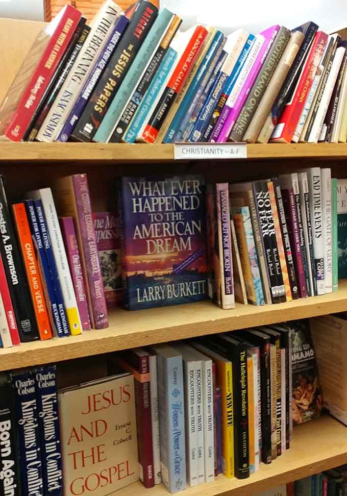 From faith to philosophy, this corner covers the big questions, and yes, someone really did leave that title facing outward on purpose.