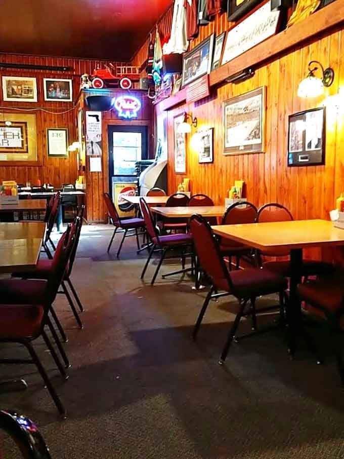Cozy booths and tables create the perfect setting for multi-generational dining adventures and Coney Island consumption marathons.