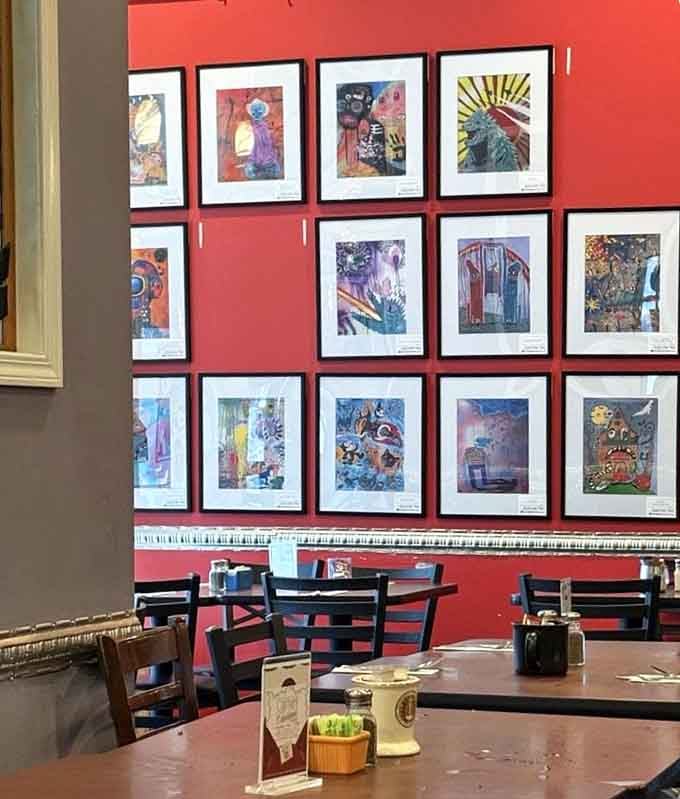Local artists get wall space here, and the result is a dining room that feels alive with Cleveland's creative spirit.
