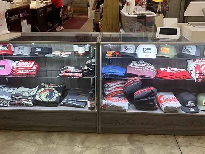 Hats, shirts, and gear for the devoted. Because apparently some people want to wear their love for barbecue on their sleeve.