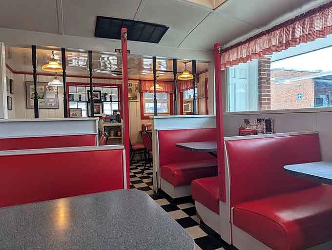 Slide into a red booth and feel the decades of good mornings that came before yours.