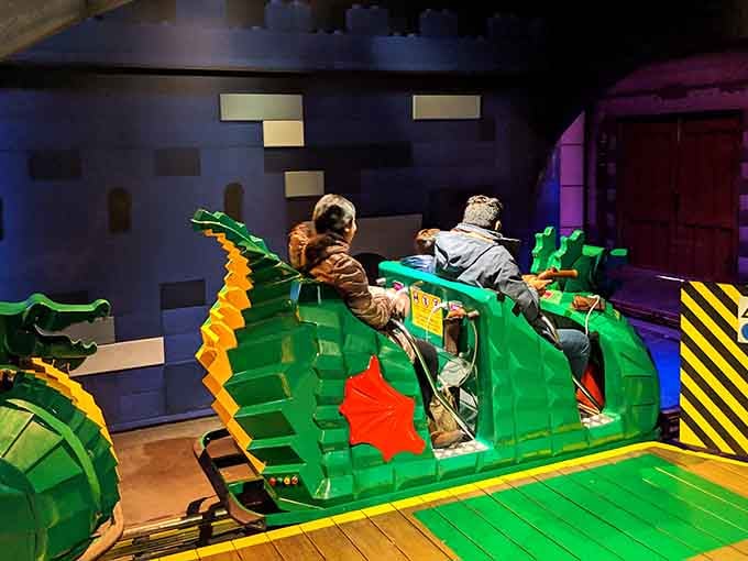The Dragon coaster delivers thrills without the terror, perfect for future roller coaster enthusiasts in training mode.