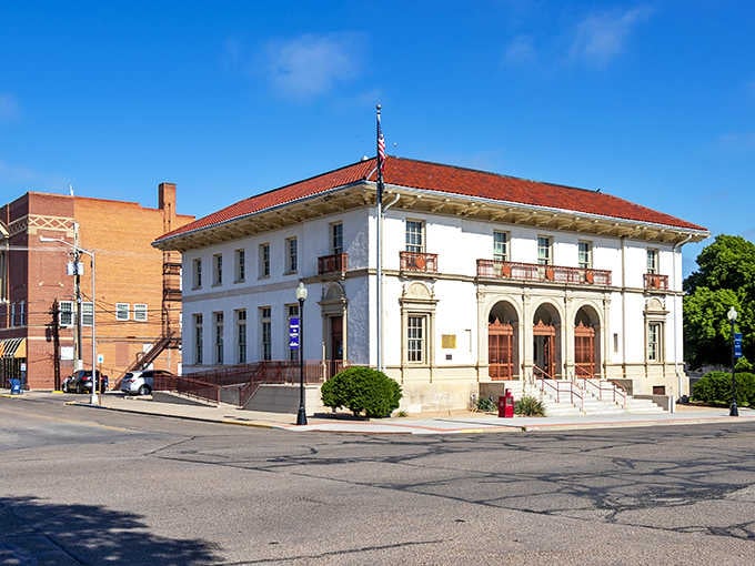 The post office's elegant design proves that even government buildings once prioritized beauty alongside function and purpose.