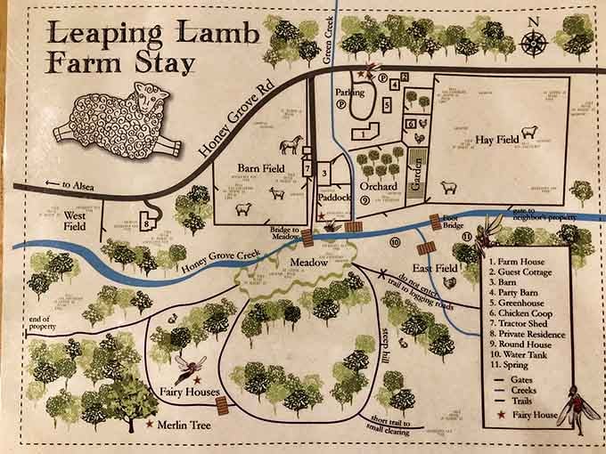 A map with fairy houses and a Merlin Tree. This farm has layers, wonderful layers.