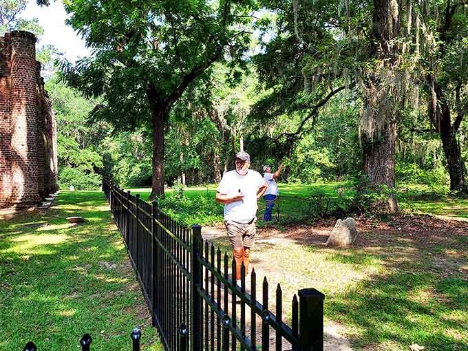 Visitors wander the grounds at their own pace, because this is exactly the kind of place that rewards slow exploration.