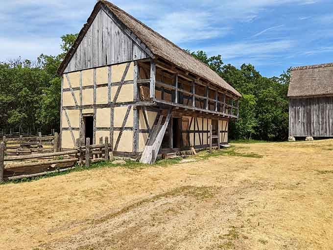 This half-timbered structure looks like it was lifted straight from a European village and planted lovingly in Wisconsin.