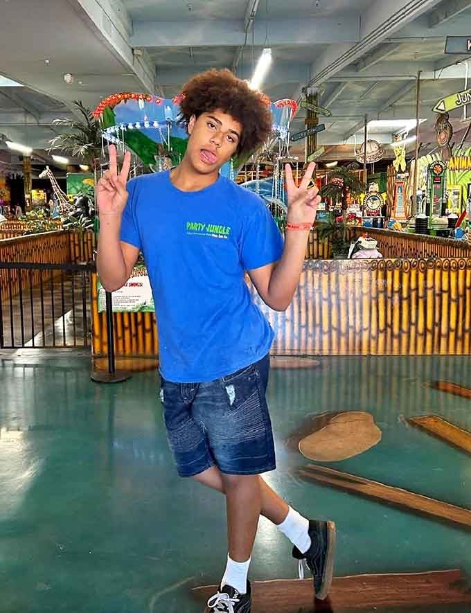 Party Jungle staff bringing genuine energy to every shift. That blue shirt deserves its own fan club.