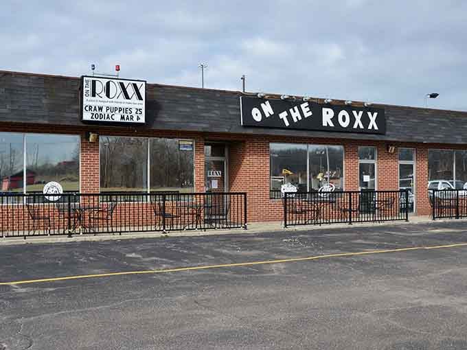 On The Roxx keeps it real with live music on the marquee and a patio that means business.