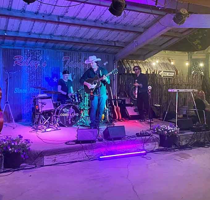 Live music under the open sky at Riley's. Corb Lund on stage proves this place still knows how to celebrate.
