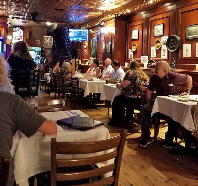 A full dining room of happy people sharing good food. That right there is the whole point.