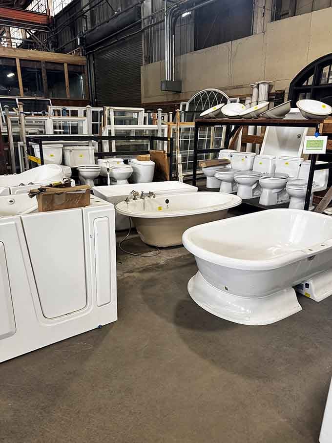 Freestanding soaking tubs, pedestal sinks, and more, proof that even bathrooms deserve a dignified second act in life.