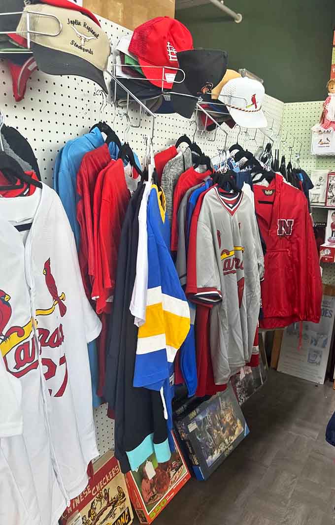 Vintage Cardinals jerseys and Missouri sports caps, because real fans know the best gear has already lived a little.
