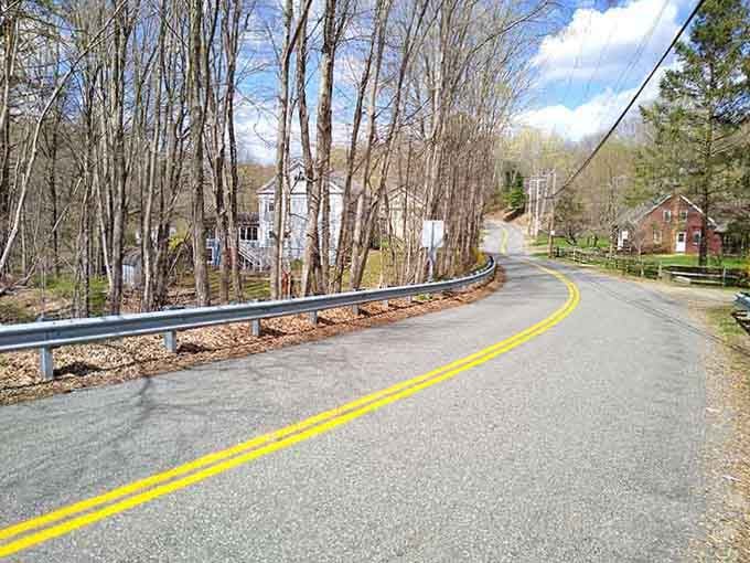 These winding country roads around Storrs are the kind that make you turn off the podcast and just drive.