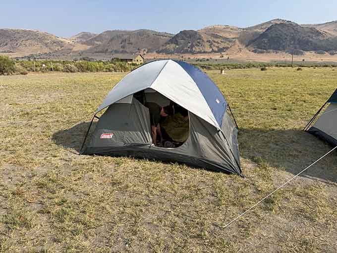 Camping options for those who want the full outdoor experience with hot water privileges&mdash;best of both worlds.