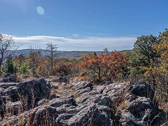 Ancient volcanic rock meets autumn color in a combination that absolutely nobody asked for but everyone desperately needed.