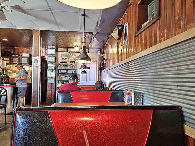 Real people, real food, real conversation. This is exactly what a neighborhood burger joint should look like.