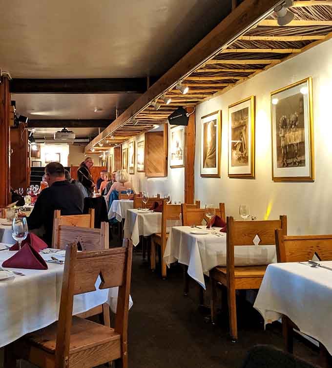 A full dining room of happy people. Buffalo and elk have a way of bringing everyone together.
