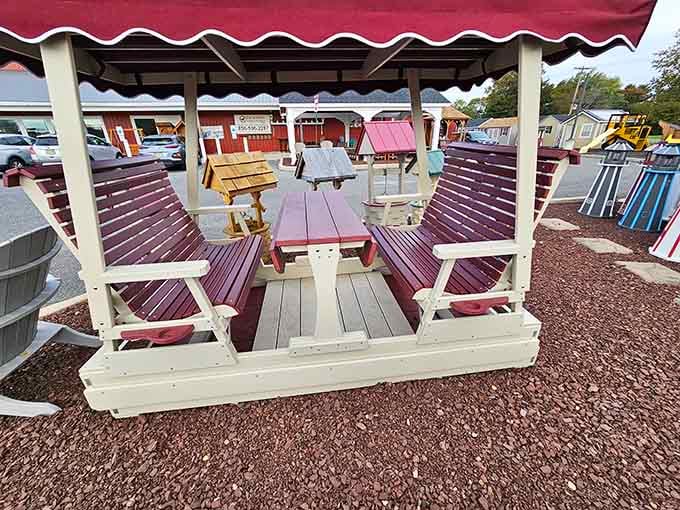 Handcrafted outdoor furniture built to last decades. Your backyard called, and it says it's ready for an upgrade.