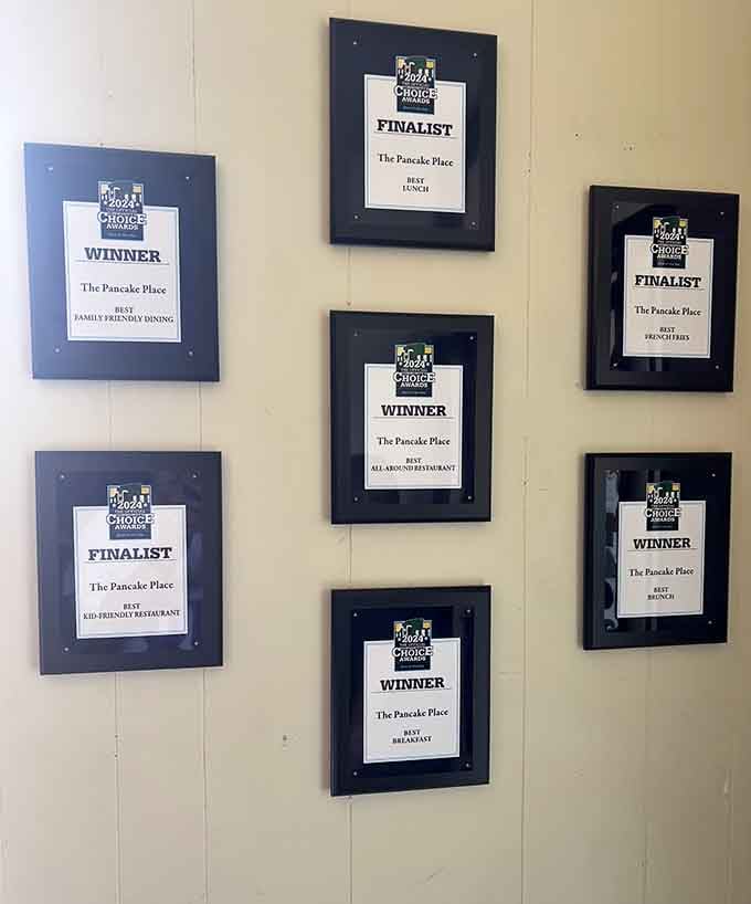 Four wins, three finalist nods, all from 2024 alone. The Pancake Place isn't just beloved, it's officially certified.