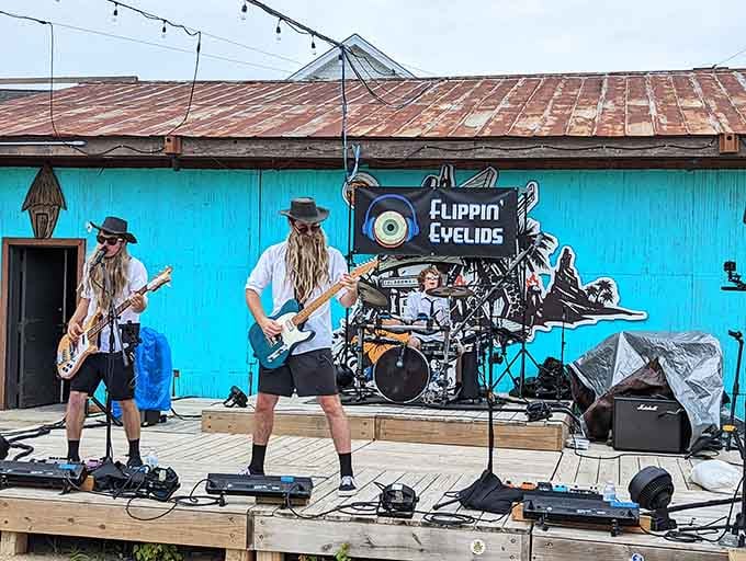 Live music, sandy ground, and a band called Flippin' Eyelids, Solomons Island clearly does not do boring weekends.