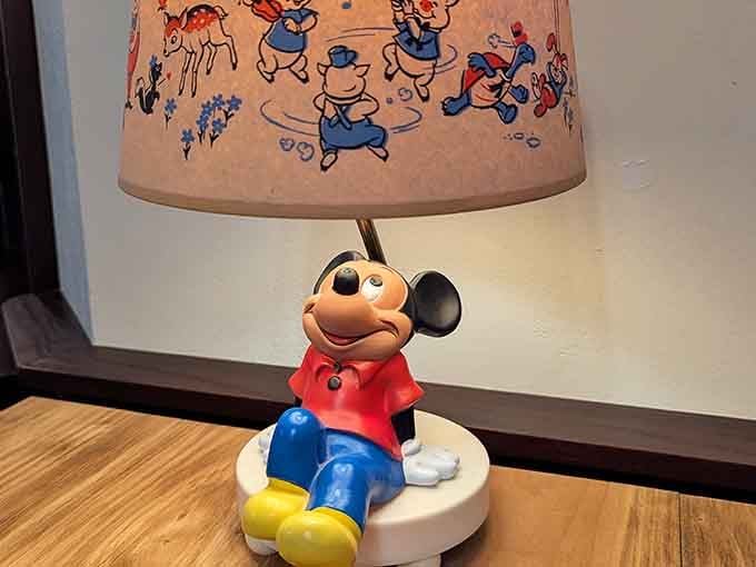 A vintage Mickey Mouse lamp that somehow makes you feel like a kid again, no matter how old you are.
