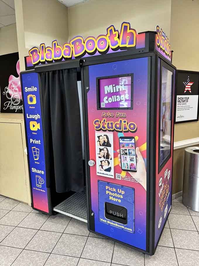 The photo booth captures your shopping high before you see the credit card statement later tonight.
