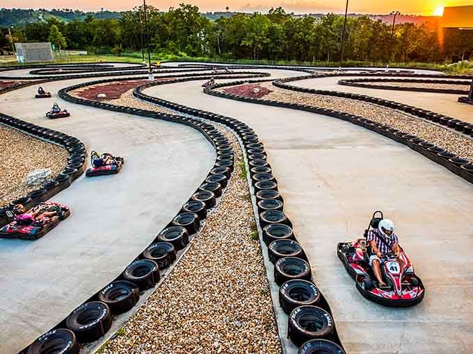 From up here, the track looks like pure poetry. Down there, it feels like the best decision you've made all week.