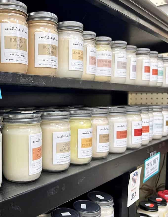 Soy candles in flavors like Bourbon Pear and Dutch Apple Pie, because your home deserves to smell this good.