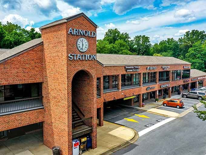 That clock tower at Arnold Station Shopping Center isn't just decorative &mdash; it's a landmark that says this community takes its gathering places seriously.