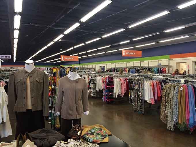 Mannequins dressed and ready, showing you exactly what a great thrift store find can look like.