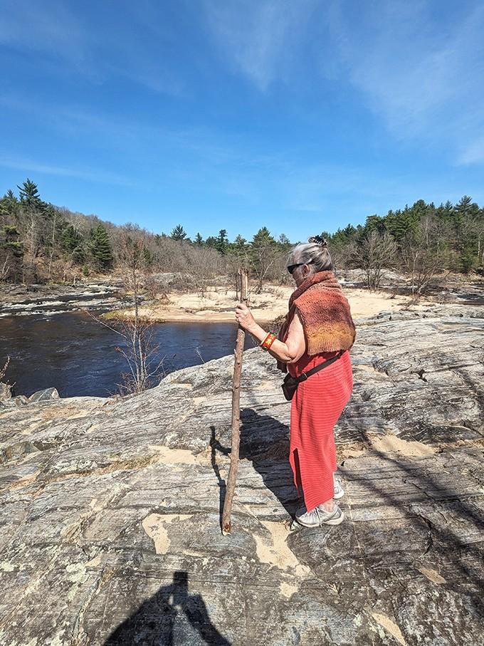 Sometimes the best hiking stick is the one you find yourself, carved by time and weather.