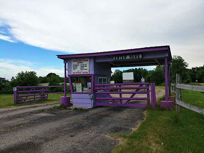 That purple gate says "Enter Here," and honestly, it's the best advice anyone has given you all week.