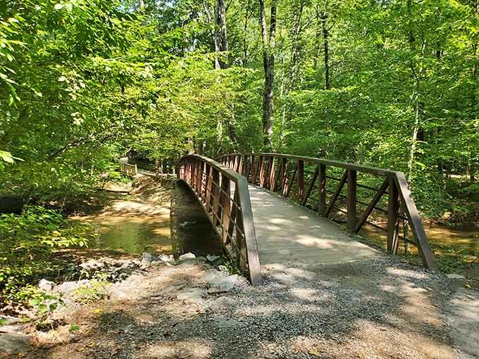 Cross this little bridge and leave your to-do list on the other side where it belongs.