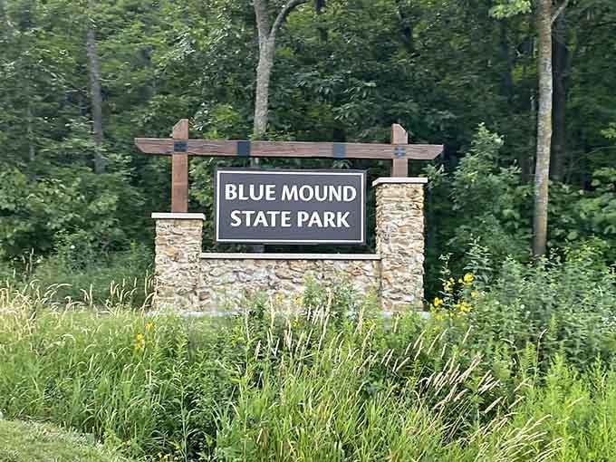 That stone and timber entrance sign means you've arrived somewhere worth arriving at. Welcome to the good stuff.