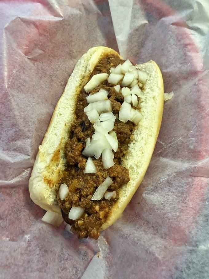 The Michigan dog with its meat sauce topping represents regional pride you can hold in your hand.