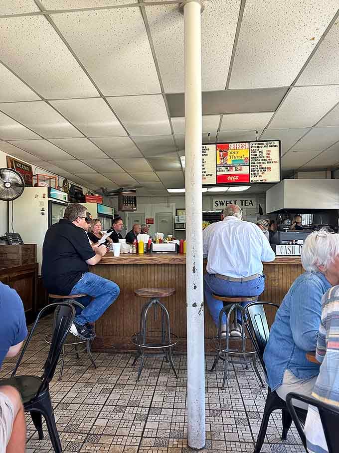 A room full of people who all made the same great decision today. The chili dog effect is real and it's contagious.