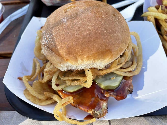 The barbecue chicken sandwich proves this shack doesn't limit itself to just ocean-dwelling protein options.