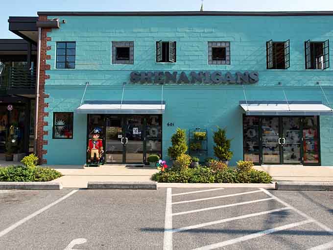 Shenanigans Toy Store lives up to every single letter of its name, a bright turquoise building full of joy and zero boring toys.