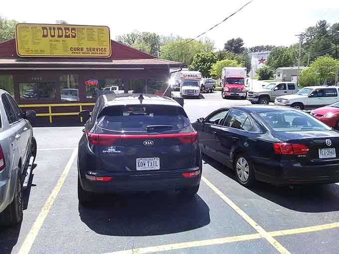 When the parking lot is this full, you know the locals have spoken and their verdict is a resounding "get here now."