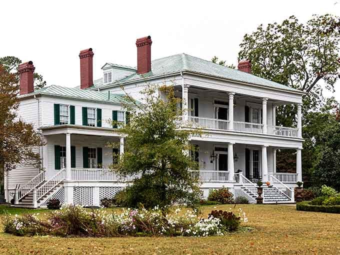 Pembroke Hall's double-decker porches and stately columns embody everything gracious about antebellum Southern architecture.