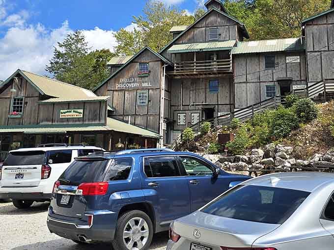 The Discovery Mill rises right out of the mountainside like it grew there naturally. It practically did.