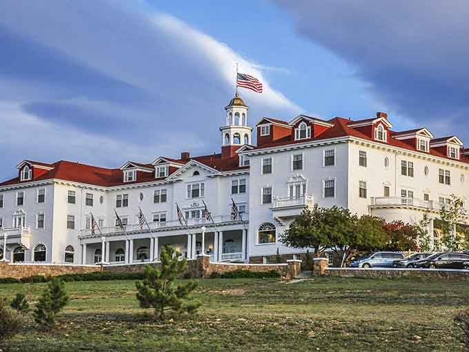 The Stanley Hotel stands magnificently on its hill, equal parts grand history and delightfully spooky reputation.