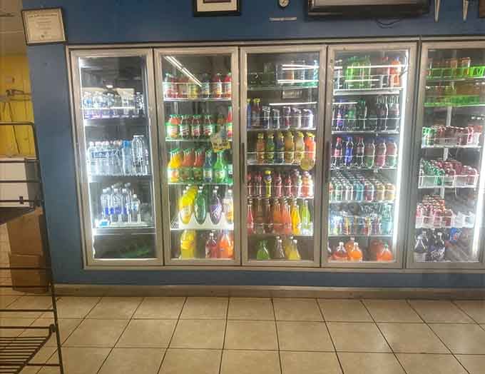 Four cooler doors packed with every beverage imaginable; choosing a drink here is its own delightful adventure.
