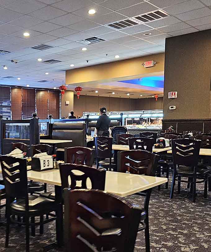 A dining room buzzing with energy, where every table tells its own delicious story.