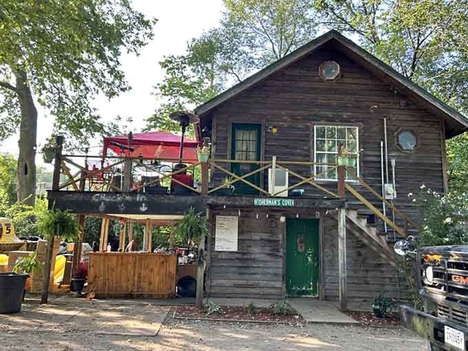 Fisherman's Cove check-in cabin looks like it was built by someone who genuinely loves rivers and isn't pretending otherwise.