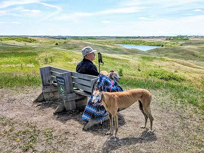 Taking a moment to soak in panoramic views with your best friend makes every mile hiked worthwhile.