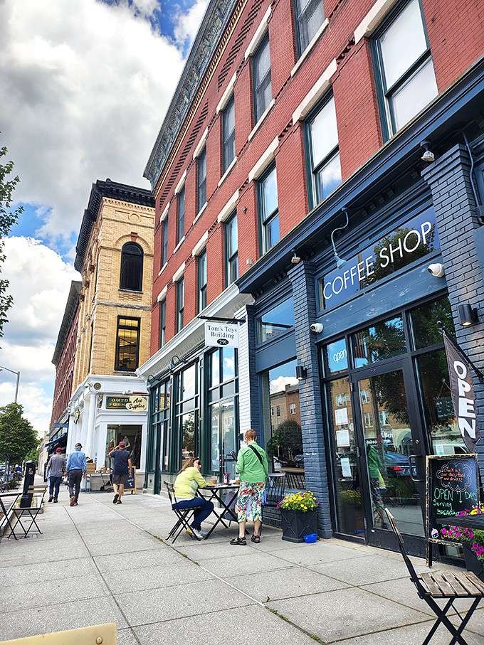Fuel Coffee Shop's sidewalk tables on Main Street are where Great Barrington's best unhurried mornings quietly happen.