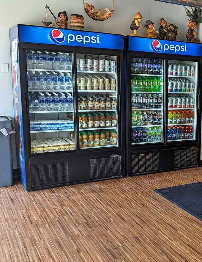 Two fully stocked Pepsi coolers mean your donut always has a cold, refreshing companion ready and waiting.