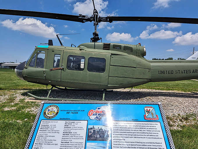 The iconic Huey helicopter that defined a generation, complete with that distinctive profile you've seen in every war movie.