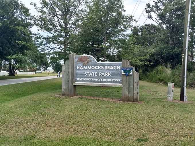 The sign that marks your arrival at one of North Carolina's best-kept secrets and most unspoiled coastal treasures.